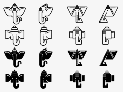 Ganpati Line Art Vector - Vector Ganesh Icon Png , Free Transparent ...