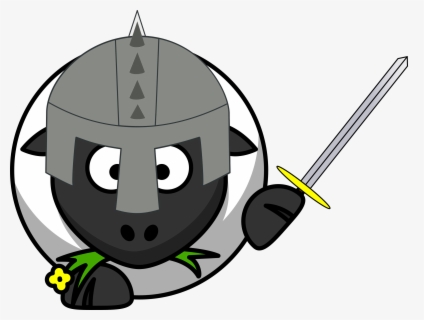 Sheep With A Sword , Free Transparent Clipart - ClipartKey