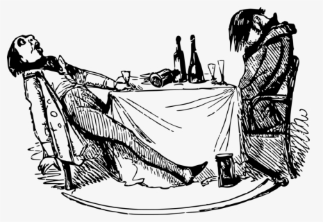 Drawing Father Drinking Alcohol , Free Transparent Clipart - ClipartKey