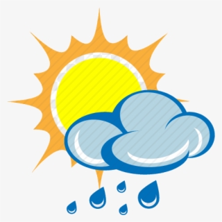 Rain Clipart Sun - Cartoon Sun And Rainy Cloud , Free Transparent ...