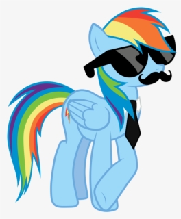 Mustache Clipart Rainbow - Mlp Rainbow Dash Glasses , Free Transparent ...
