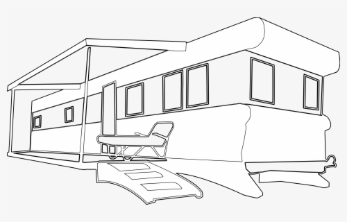 Thumb Image - Color Page Of A Mobile Home , Free Transparent Clipart ...