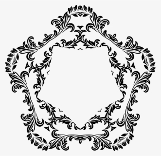 Hd Fancy Scroll Banners - Black Rose Design Png , Free Transparent ...