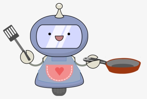Cute Clipart Robot - Cooking Robot Cartoon , Free Transparent Clipart ...