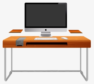 Clipart Desk Computer Table - Working More Hard Clipart , Free ...