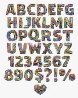 Colored Pencil Font , Free Transparent Clipart - ClipartKey