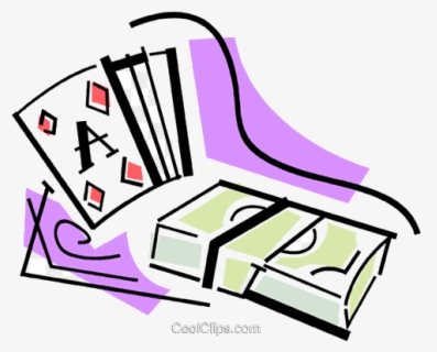 Playing Cards And Stack Of Money Royalty Free Vector , Free Transparent ...