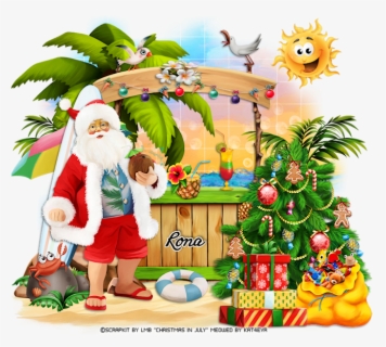 Christmasin July Rona - Cartoon , Free Transparent Clipart - ClipartKey
