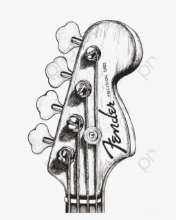Half Guitar Silhouette Clipart , Png Download - Guitar Silhouette ...