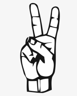 Deaf Alphabet 2 Clip Arts - Number 2 Sign Language Png , Free ...