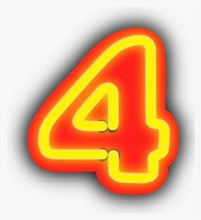 Angle,text,symbol - Number 4 Png Neon , Free Transparent Clipart ...