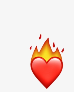 Hearts Clipart Fire - Fire Heart Emoji Transparent Png , Free ...