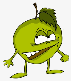 Green,cartoon,hyla,tree Frog,clip - Cartoon Evil Apple , Free ...