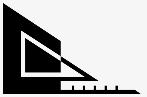 Vector Illustration Of Triangle Ruler, Rule Or Line , Free Transparent ...