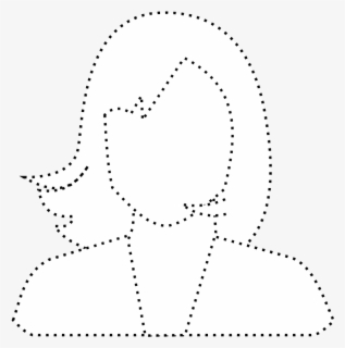 Female User Dotted Outline - Illustration , Free Transparent Clipart ...