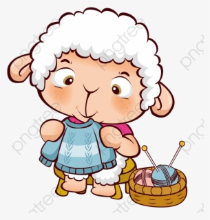 Knitting Sheep, Sweaters, Sheep, Cartoon Png And Vector - Baby Sheep ...