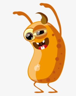 Eye Yellow Bacteria Virus Cartoon Bug Clipart - Bacteria Cartoon Png ...