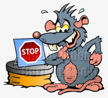Rat Scared Stop Sign - Rat Smiling , Free Transparent Clipart - ClipartKey