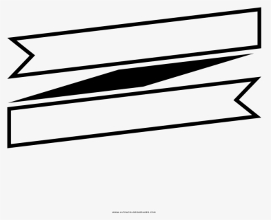 Transparent Straight Banner Clipart - Line Art , Free Transparent ...