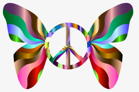Peace Butterfly Clipart - Butterfly Peace Sign , Free Transparent ...