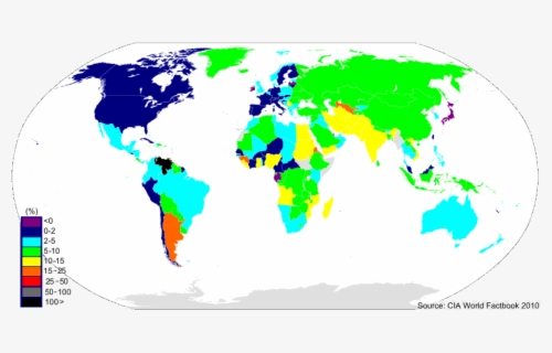 2013 Inflation Rates Map Of The World Per International - Inflation ...