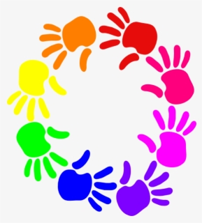 Colorful Circle Of Hands Svg Clip Arts - Hand Clip Art , Free ...