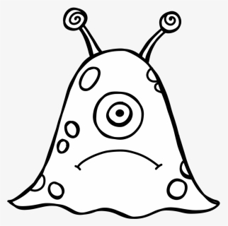 Free Black And White Monster Clip Art with No Background - ClipartKey
