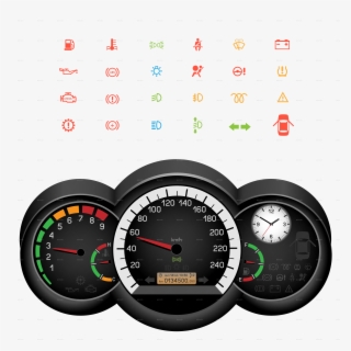 Car Control Panel Icon - Transparent Background Car Speed Meter Png ...