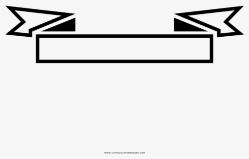 Ribbon Banner Coloring Page - Ribbon Banner Png Transparent , Free ...