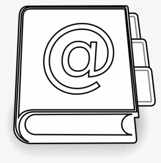 Address Book Black White Line Art 555px - Circle , Free Transparent ...