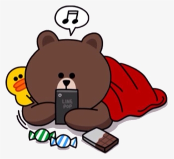 Line Friends Brown Bear Clipart , Png Download - Brown And Cony Gif Hi ...