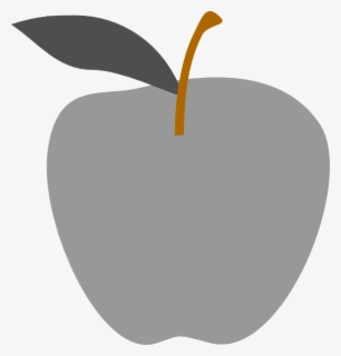 Apple Fruit Png Gray , Free Transparent Clipart - ClipartKey