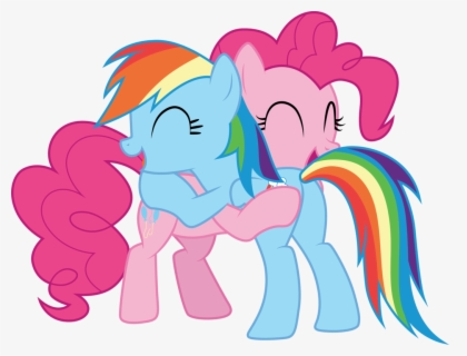 Kiss Clipart Rainbow - Pinkie Pie Y Rainbow Dash Kiss , Free Transparent Clipart - ClipartKey