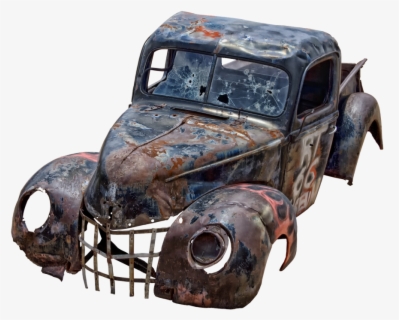 Old Rusty Car Png - Transparent Wrecked Car Png , Free Transparent ...