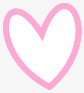 Slant Pink Heart Outline Clip Art At Clker - Heart , Free Transparent ...
