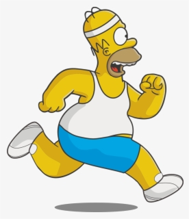 Naked Homer Running - Homer Simpson , Free Transparent Clipart - ClipartKey