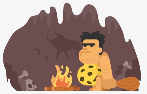 Clip Art Stone Age The Boy - Stone Age Man Cave Cartoon , Free ...