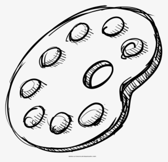 Paint Palette Coloring Page , Free Transparent Clipart - ClipartKey