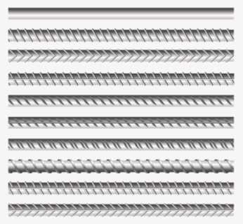 Metal Rebars Set On Transparent Background - Steel Rod Vector , Free ...