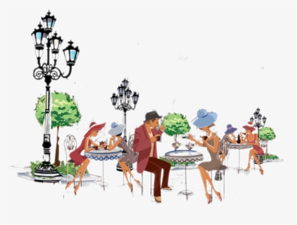 Street Cafe Drawing , Free Transparent Clipart - ClipartKey