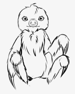 Sloth Lineart Black And White - Sloth Lineart , Free Transparent ...
