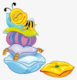 Bee Sleeping Cartoon Cute Png Clipart Bee - Cute Sleepy Animal Cartoon ...