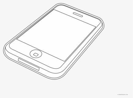 Vector Clipart Iphone - Smartphone Clipart Black And White , Free ...