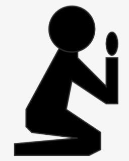 Stick Figure On His Knees , Free Transparent Clipart - ClipartKey