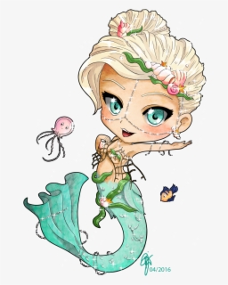 Mermaid Tail Clipart Animated - Mermaid Chibi , Free Transparent ...