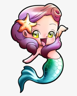 Mermaid Tail Clipart Animated - Mermaid Chibi , Free Transparent ...