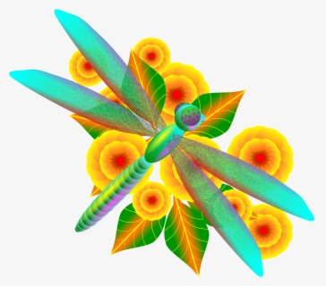 Flower Clipart Dragonfly - Bugs Clipart , Free Transparent Clipart ...