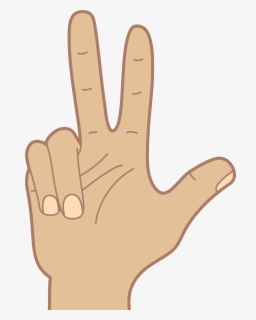 Clipart Hand Signing - Sign Language Numbers 3 , Free Transparent ...