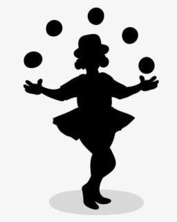 Female Clown Juggling Png Transparent Images - Silhouette , Free ...