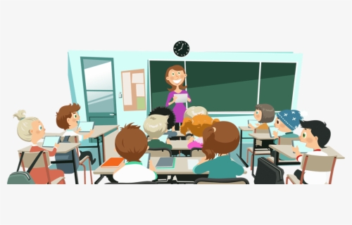 Clip Art Picture Of A Classroom With Students - Students In Classroom ...